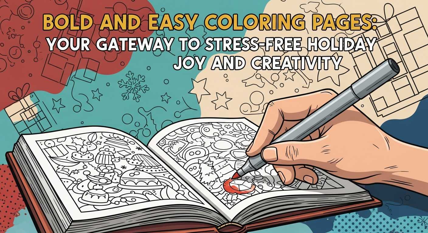 Bold and Easy Coloring Pages: Your Gateway to Stress-Free Holiday Joy ...