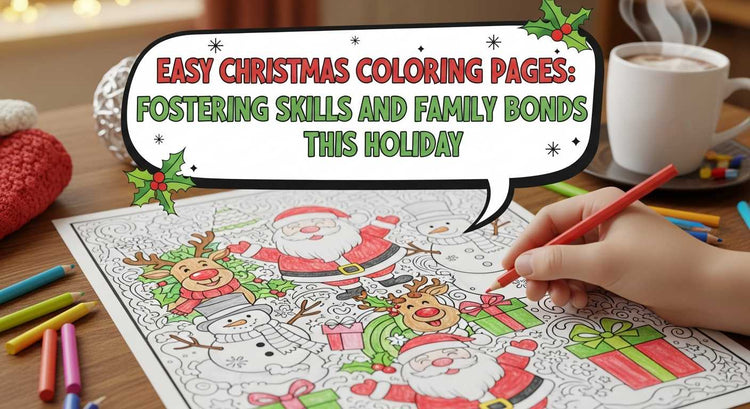 Easy Christmas Coloring Pages: Fostering Skills and Family Bonds This ...