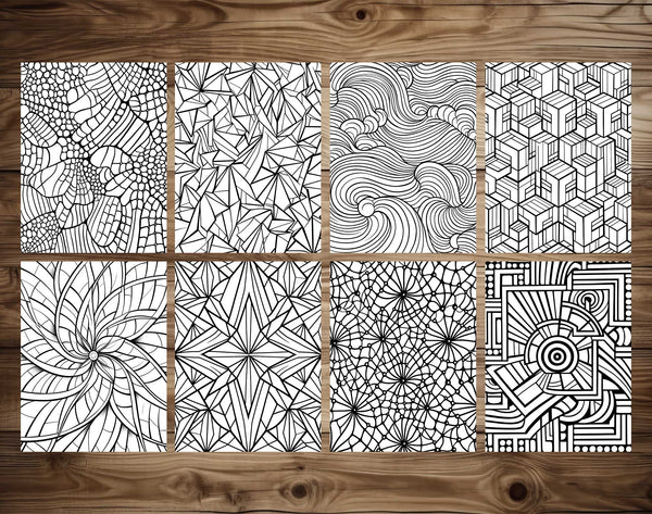 101 Satisfying Patterns Coloring Pages - Instant Download - Printable ...