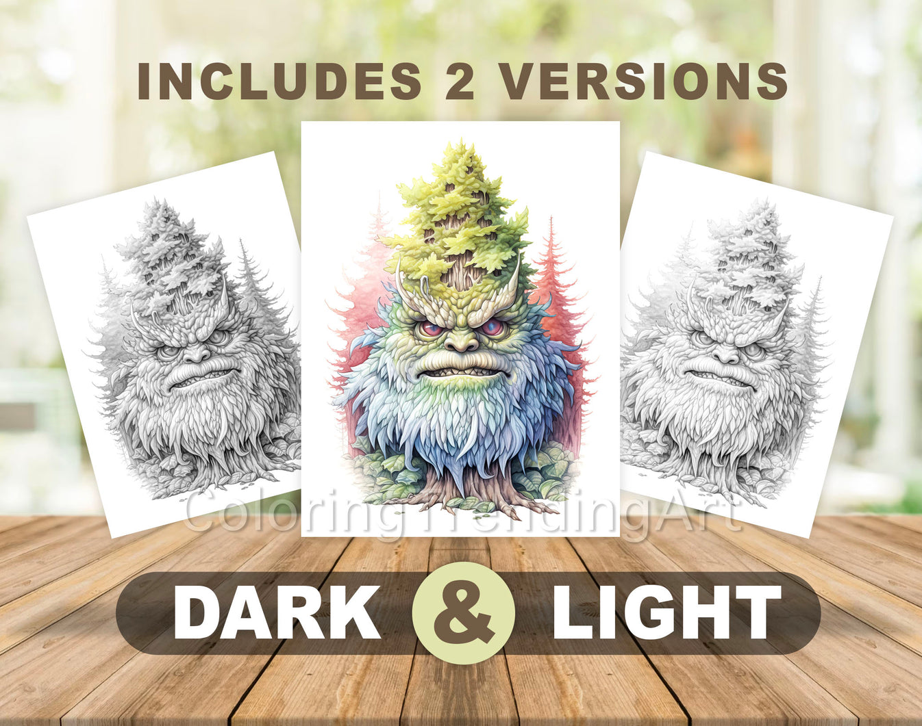 25 Plant Monster Grayscale Coloring Pages - Halloween Coloring - Insta ...