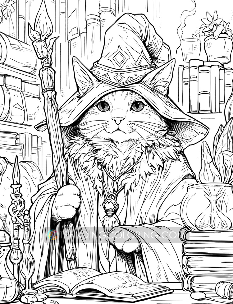 25 Meowloween Coloring Pages - Halloween Coloring - Instant Download ...
