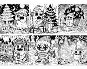 55 Adorable Creepy Christmas Monsters Coloring Pages - Instant Downloa ...