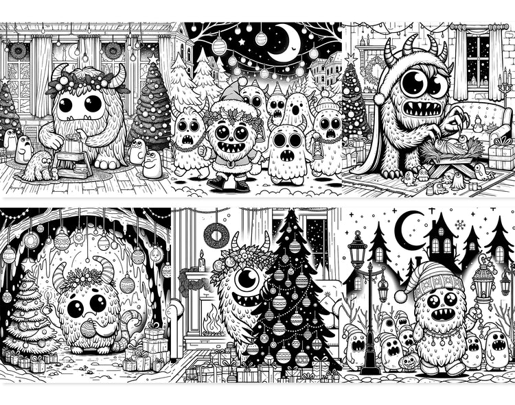 55 Adorable Creepy Christmas Monsters Coloring Pages - Instant Downloa ...