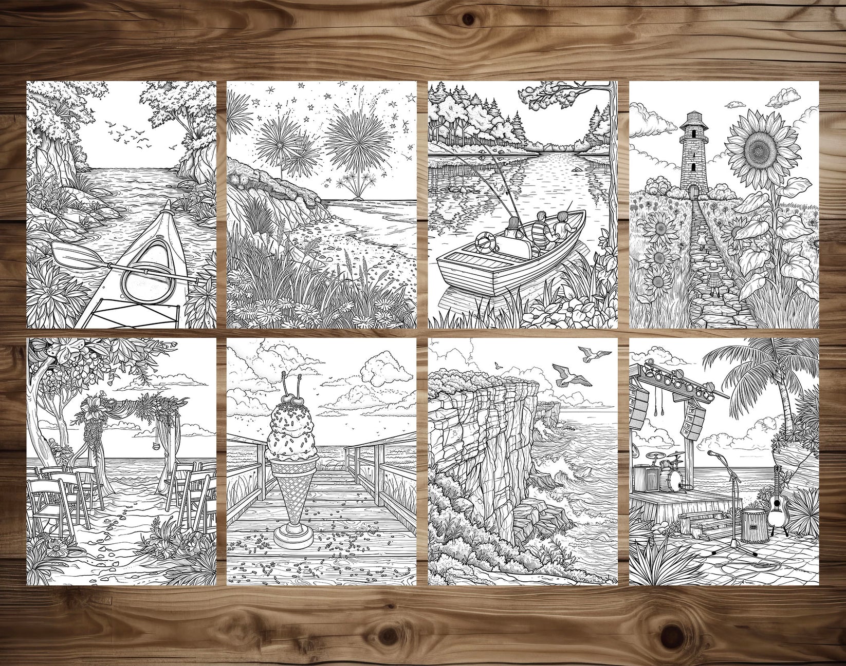 101 Chill Vibes Summer Relaxation Coloring Pages - Instant Download ...