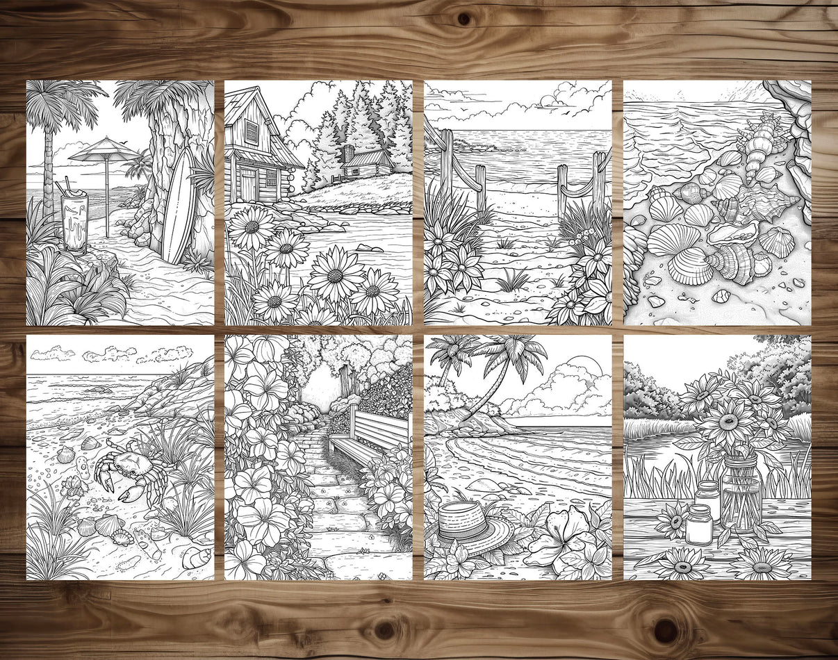 101 Chill Vibes Summer Relaxation Coloring Pages - Instant Download ...