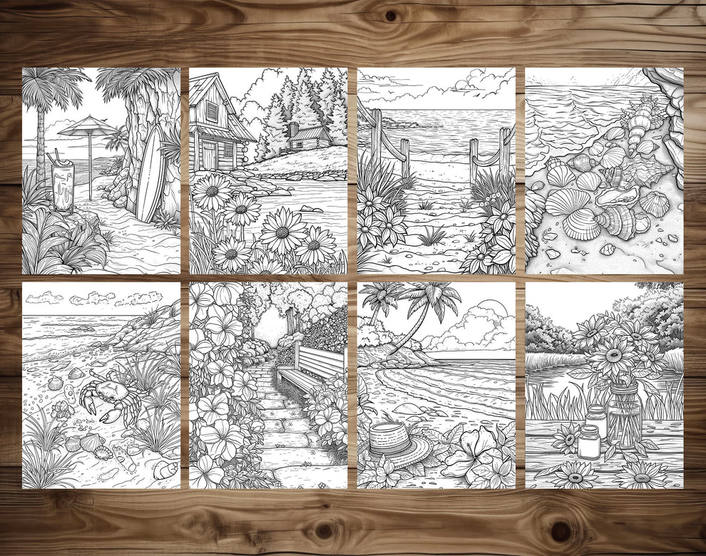 101 Chill Vibes Summer Relaxation Coloring Pages - Instant Download ...