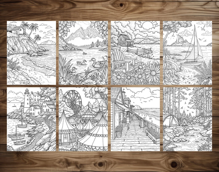 101 Chill Vibes Summer Relaxation Coloring Pages - Instant Download ...