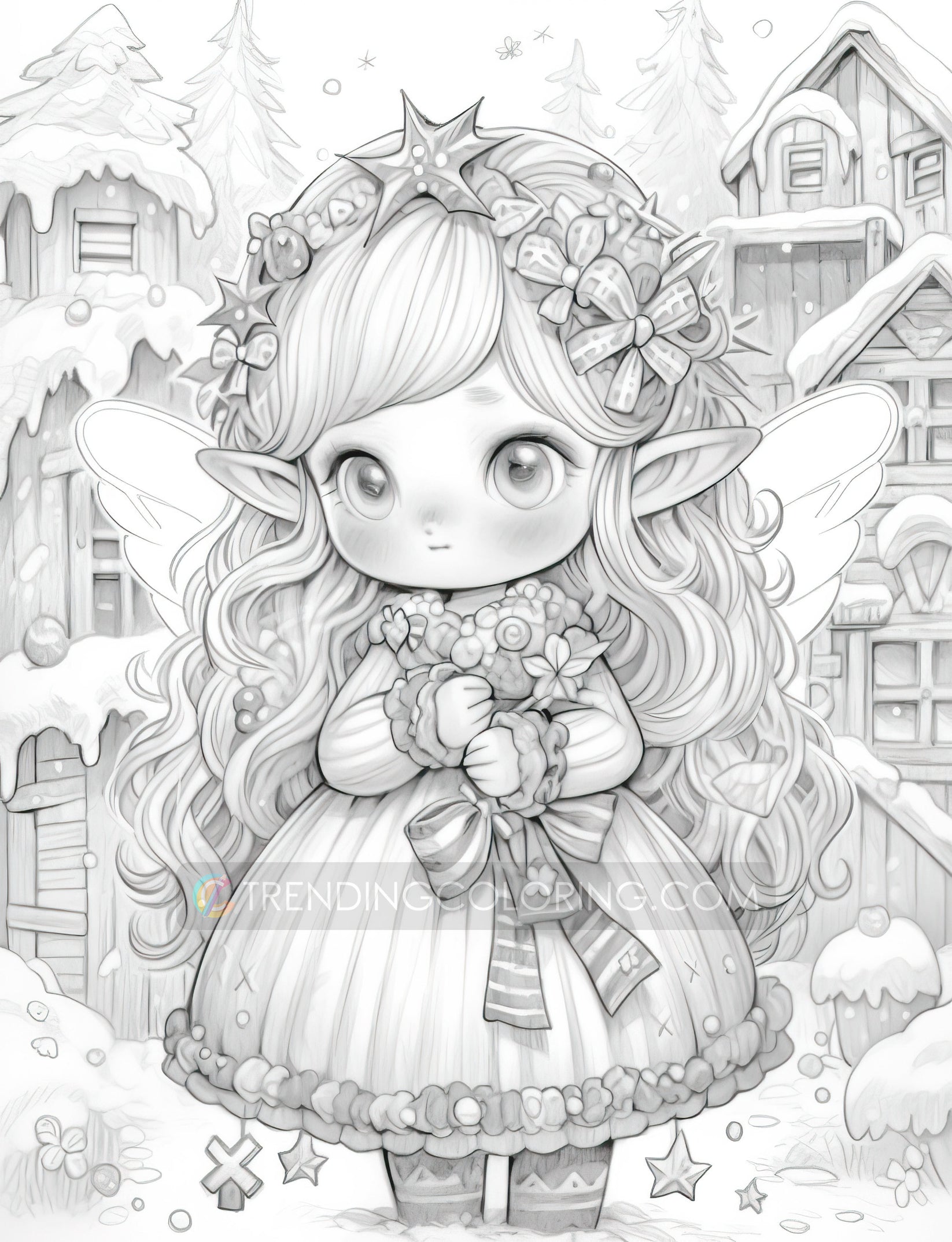 101 Winter Theme Special Collection Grayscale Coloring Pages - Instant ...