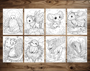 70 Fairy Animal Coloring Pages - Instant Download - Printable ...
