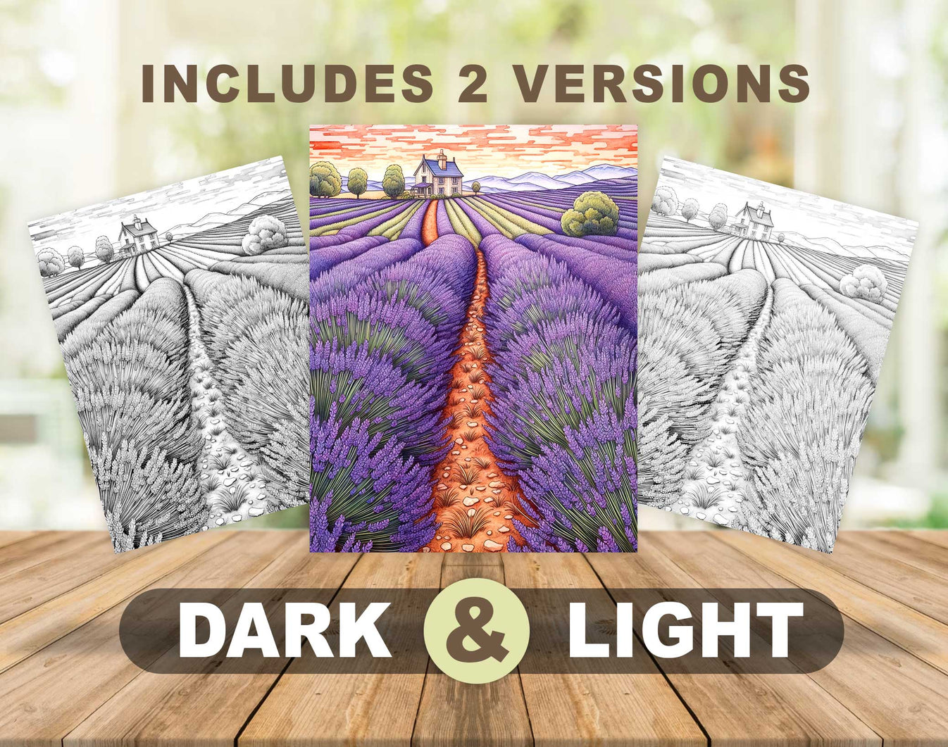 25 Country Dreams Grayscale Coloring Pages - Instant Download - Printa ...