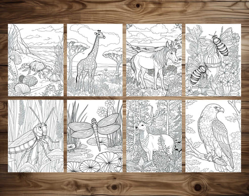 101 Amazing Animal Coloring Pages - Instant Download - Printable ...