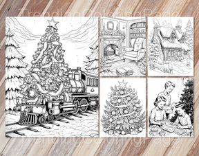 50 Vintage Christmas Coloring Pages - Instant Download - Printable ...