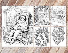 50 Vintage Christmas Coloring Pages - Instant Download - Printable ...