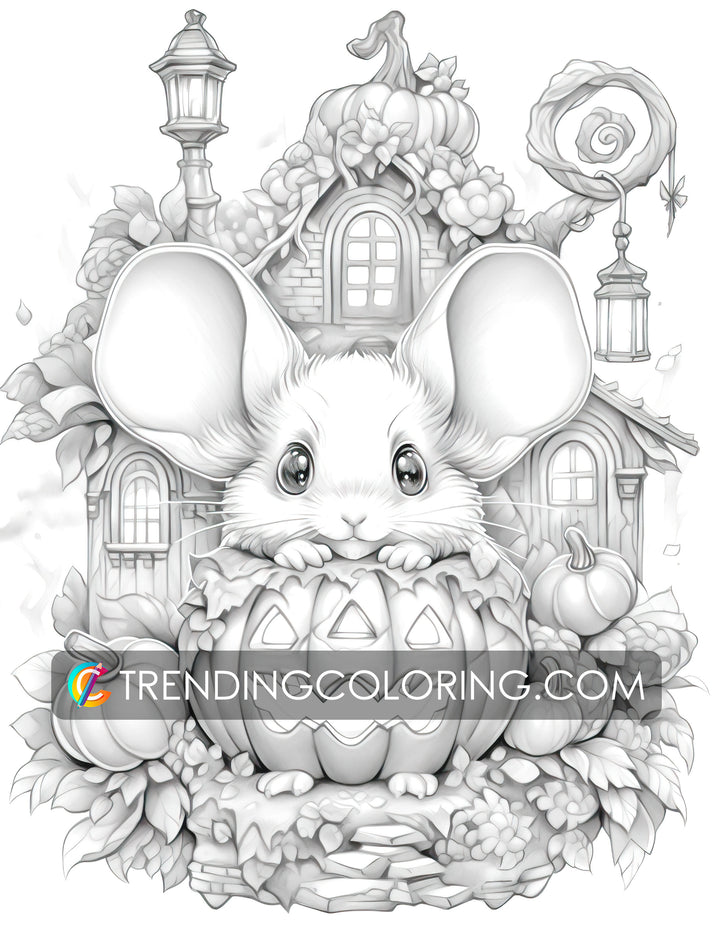 Free Fall Coloring Pages - Autumn Vibe - Pumpkin House - Printable PDF ...