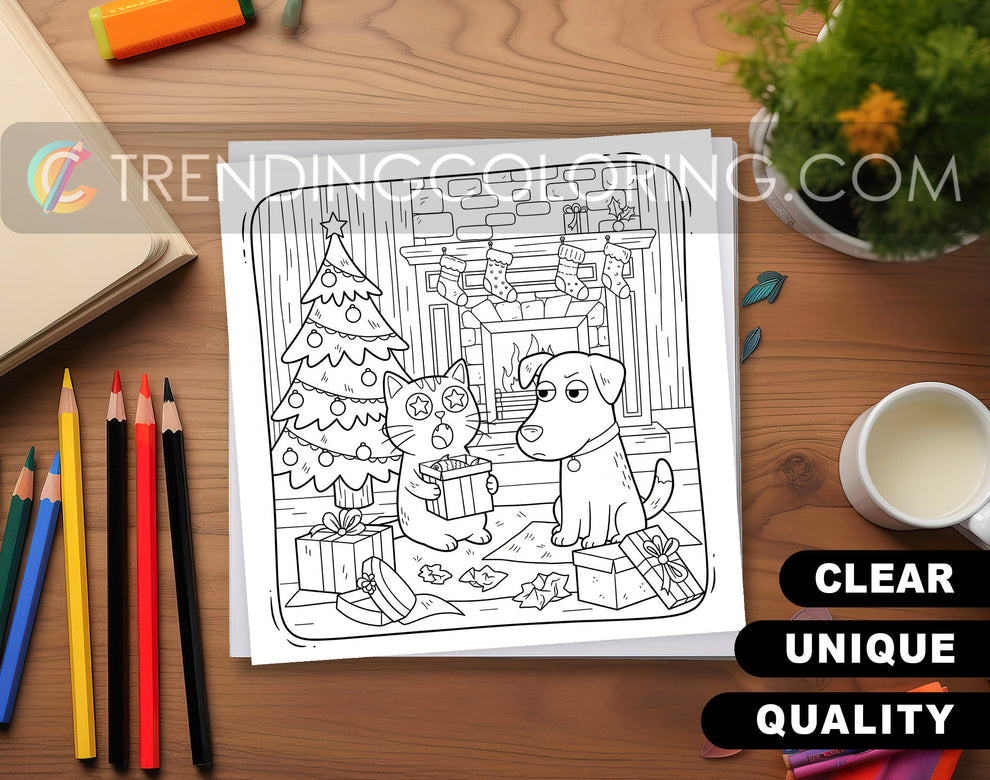 30 Silly Christmas Cute and Simple Coloring Pages - PDF Download ...